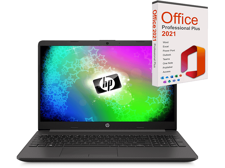 HP 250-G9-i3 mit MS Office 2021 Pro Vollversion, Notebook mit 15,6 Zoll ...