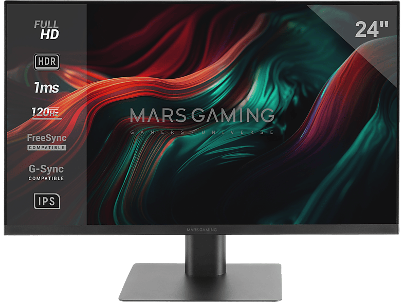 Monitor gaming | MARS GAMING MV24, 24 ", Full-HD, 1 ms, 120 Hz, Negro ...