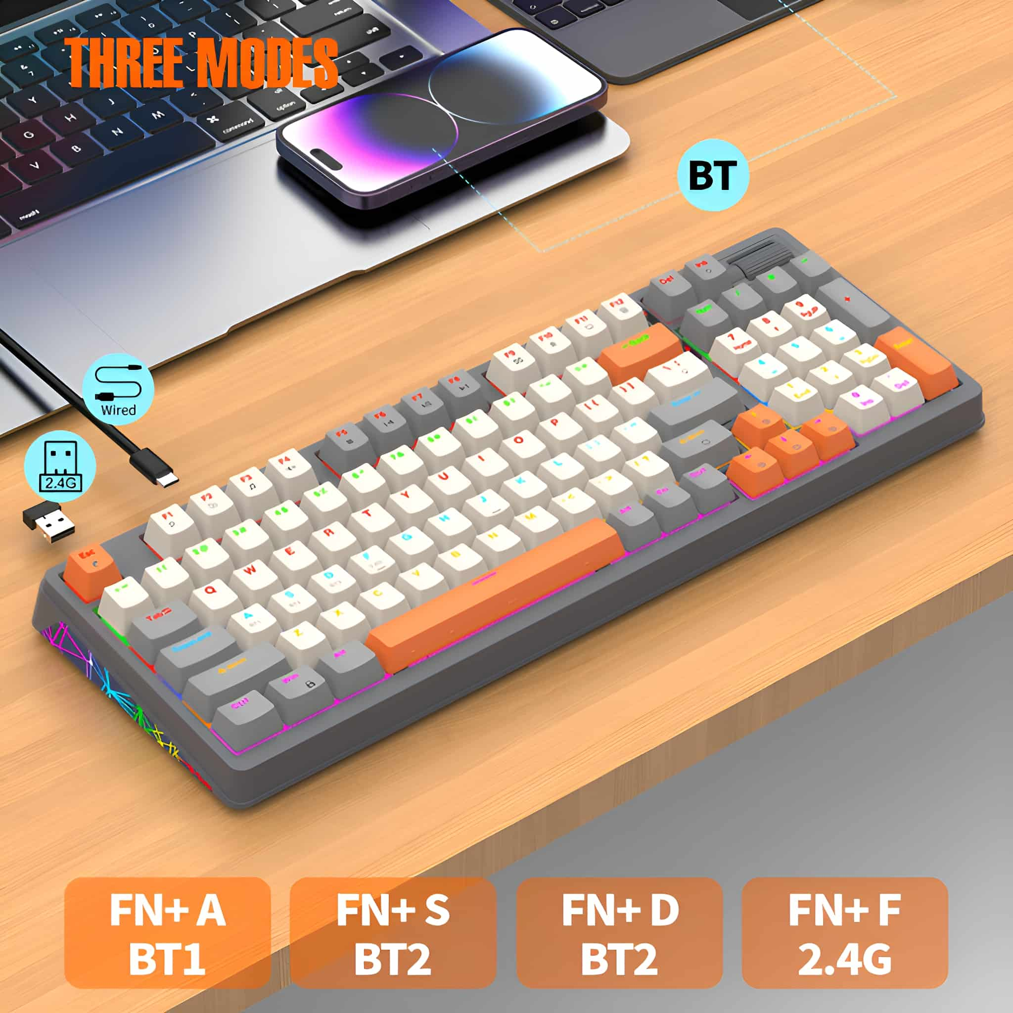 SYNTEK Mechanische Tastatur | Drahtlos Bluetooth USB, Tastatur | MediaMarkt