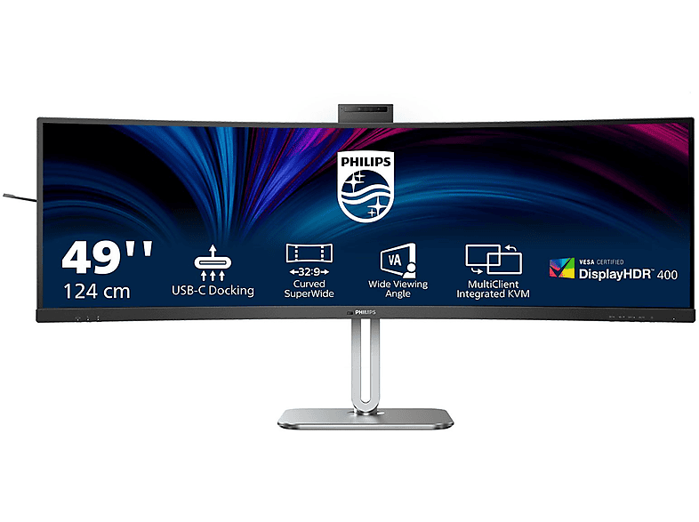 PHILIPS 49B2U5900CH 48,8 Zoll QHD Monitor (4 ms Reaktionszeit , 75 Hz ...