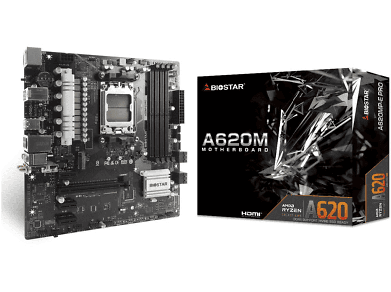 Placa base | A620MP-E PRO BIOSTAR, Micro ATX, AMD A620, Sockel AM5 ...