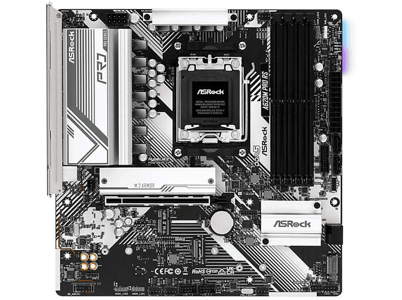 Placa base | A620M Pro RS ASROCK, Micro ATX, AMD A620, Sockel AM5 ...
