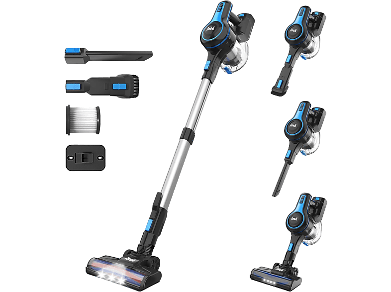INSE N5 Akku-Stielstaubsauger, maximale Leistung: 250 Watt, blau ...
