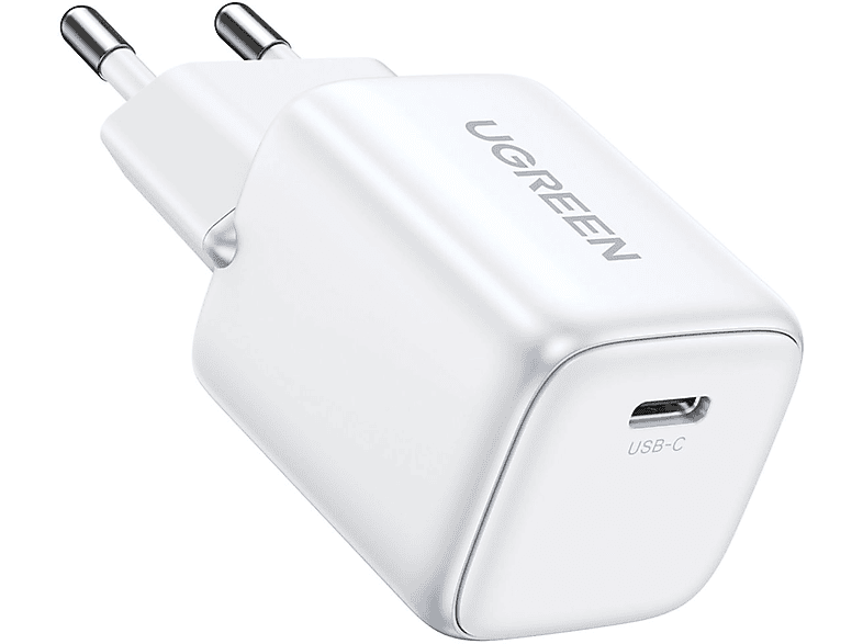 Cargador de móvil | UGREEN Nexode Mini: Cargador Rápido GaN USB-C PD de 30W, Blanco | MediaMarkt