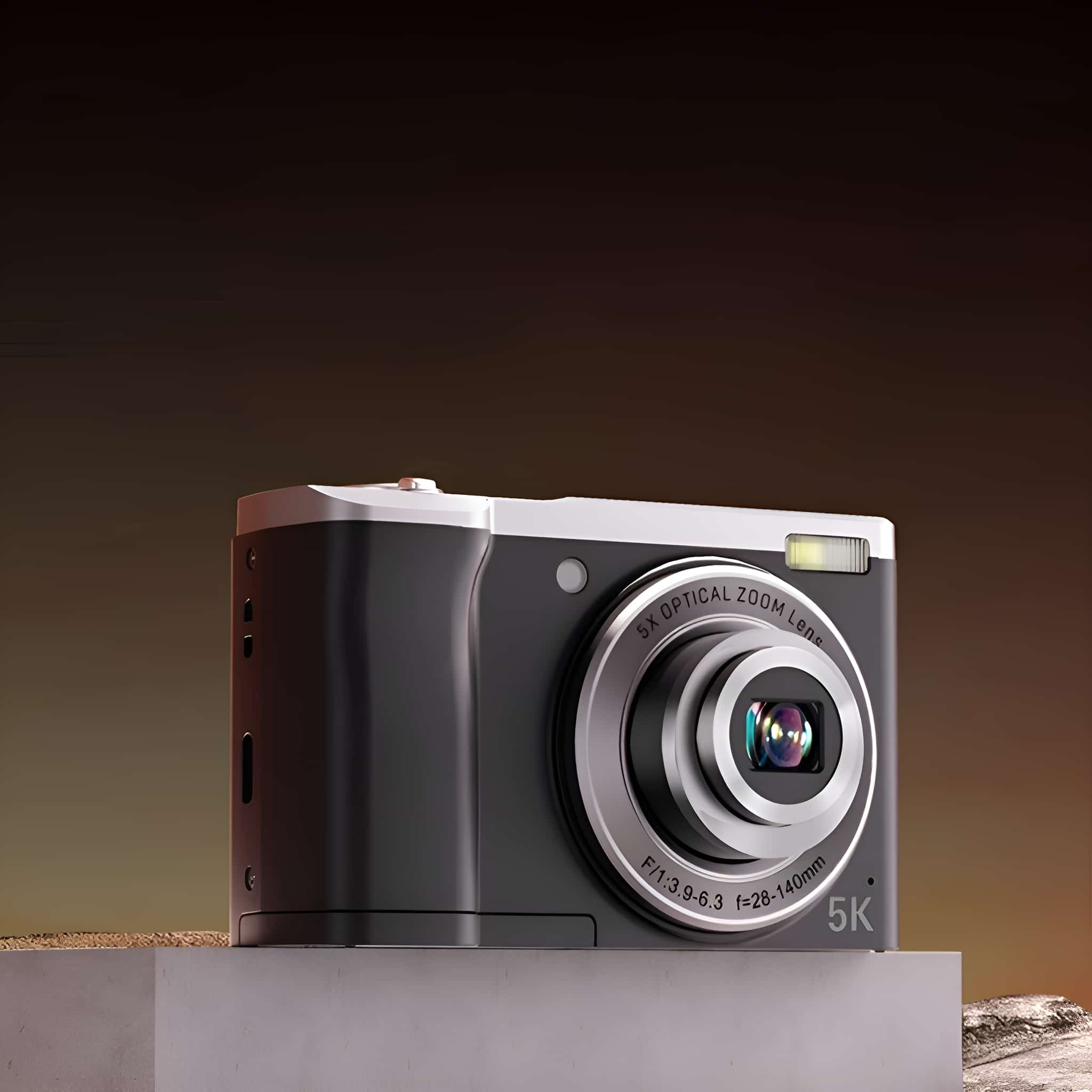 SYNTEK 5K HD Digitalkamera mit Optischem Zoom, Bildstabilisierung und ...