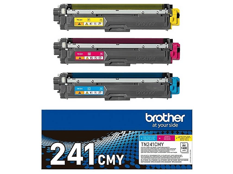 BROTHER TN-241CMY - Cyaan, Magenta, Geel Geel, Magenta, Cyaan Blauw ...