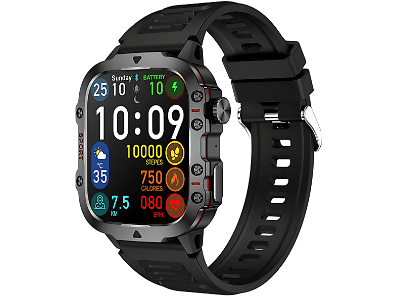 Smartwatch | MANIKE QX11, 260 mm, Aleación, NEGRO | MediaMarkt