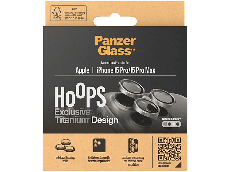 PANZERGLASS Camera Protector Hoops Optic Rings voor de Apple iPhone 15 ...