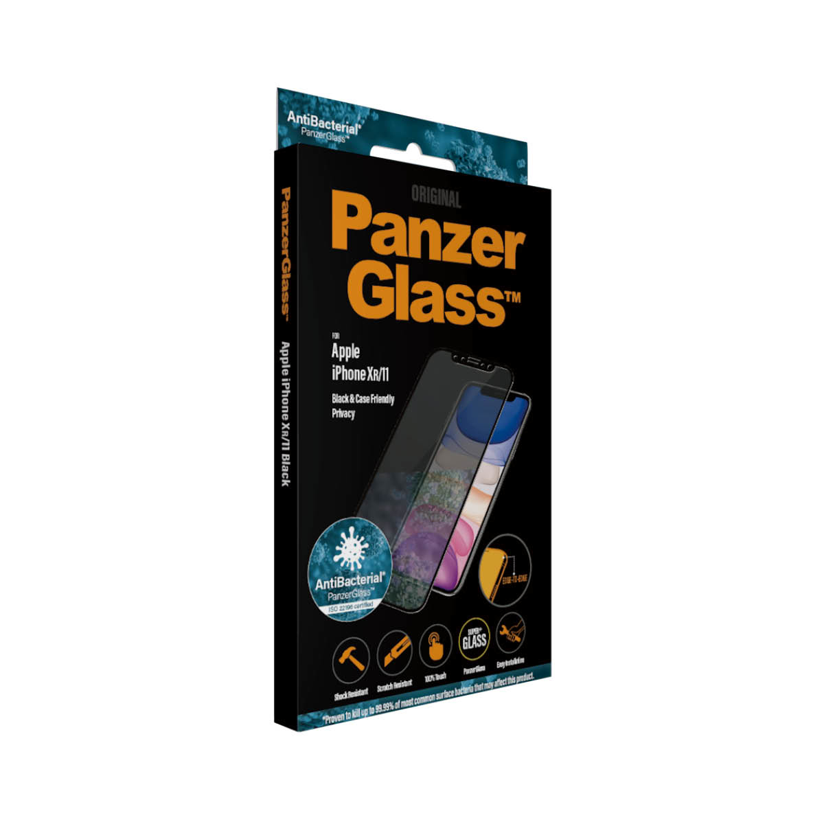 PANZER GLASS Anti-Bacterial Privacy Case Friendly Screenprotector ...