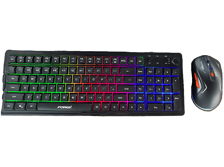 SYNTEK Tastatur und Maus Set mit LED Beleuchtung Ergonomischem Design ...