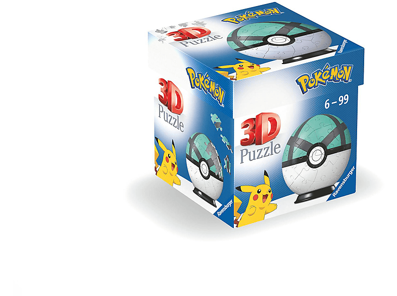 RAVENSBURGER Ravensburger 3D Puzzel Pokémon Net Ball, 54st. Puzzel ...