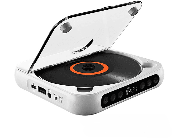 FORSMAN Tragbarer CD Player mit Bluetooth Musik-Player CD Player Weiß ...