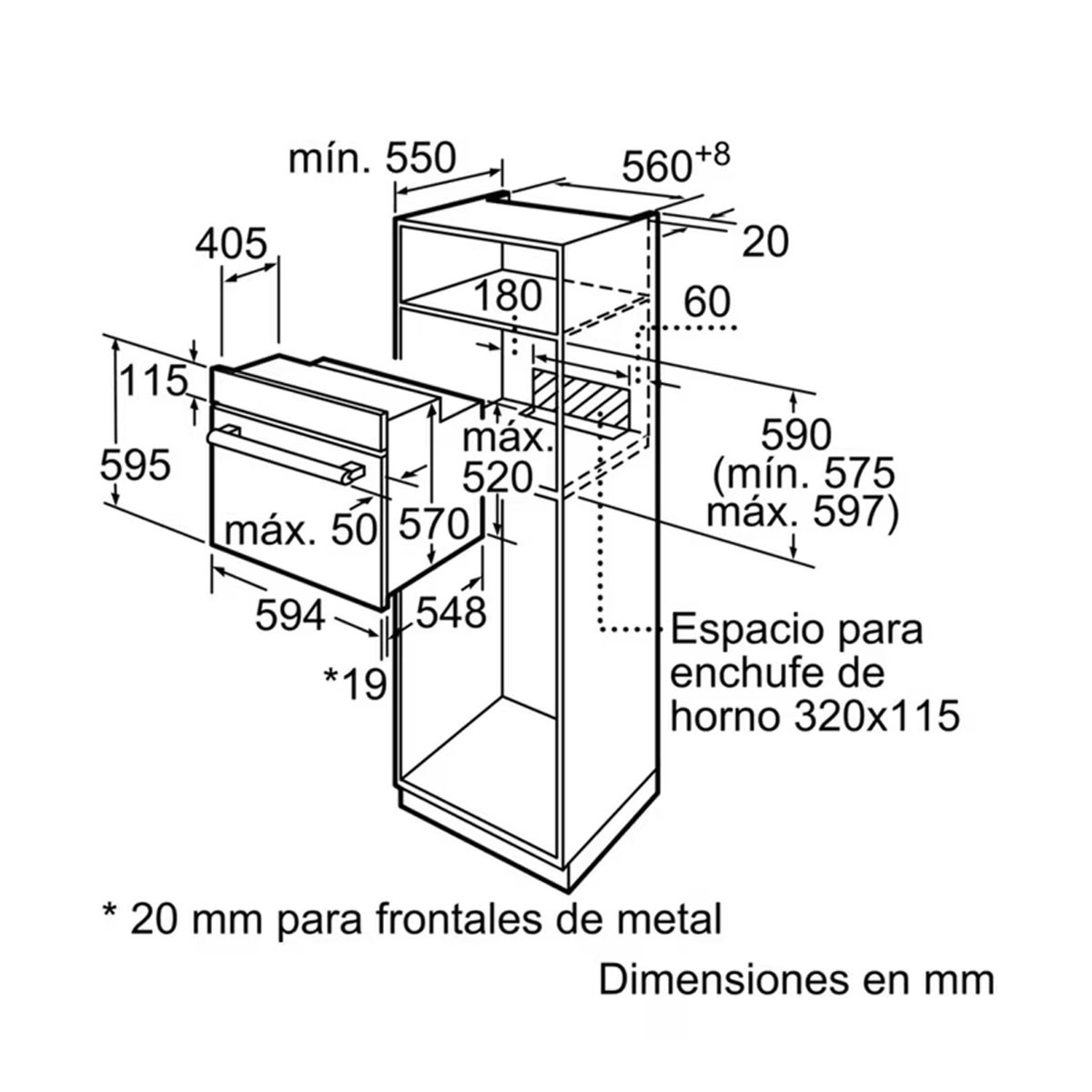 Horno multifunción | Balay 3HB2010X0, No, 66 l, 548 mm, Color Inox ...