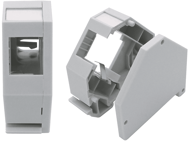 ARLI 2x Hutschienenadapter für RJ45 Keystone Adapter, Lichtgrau ...