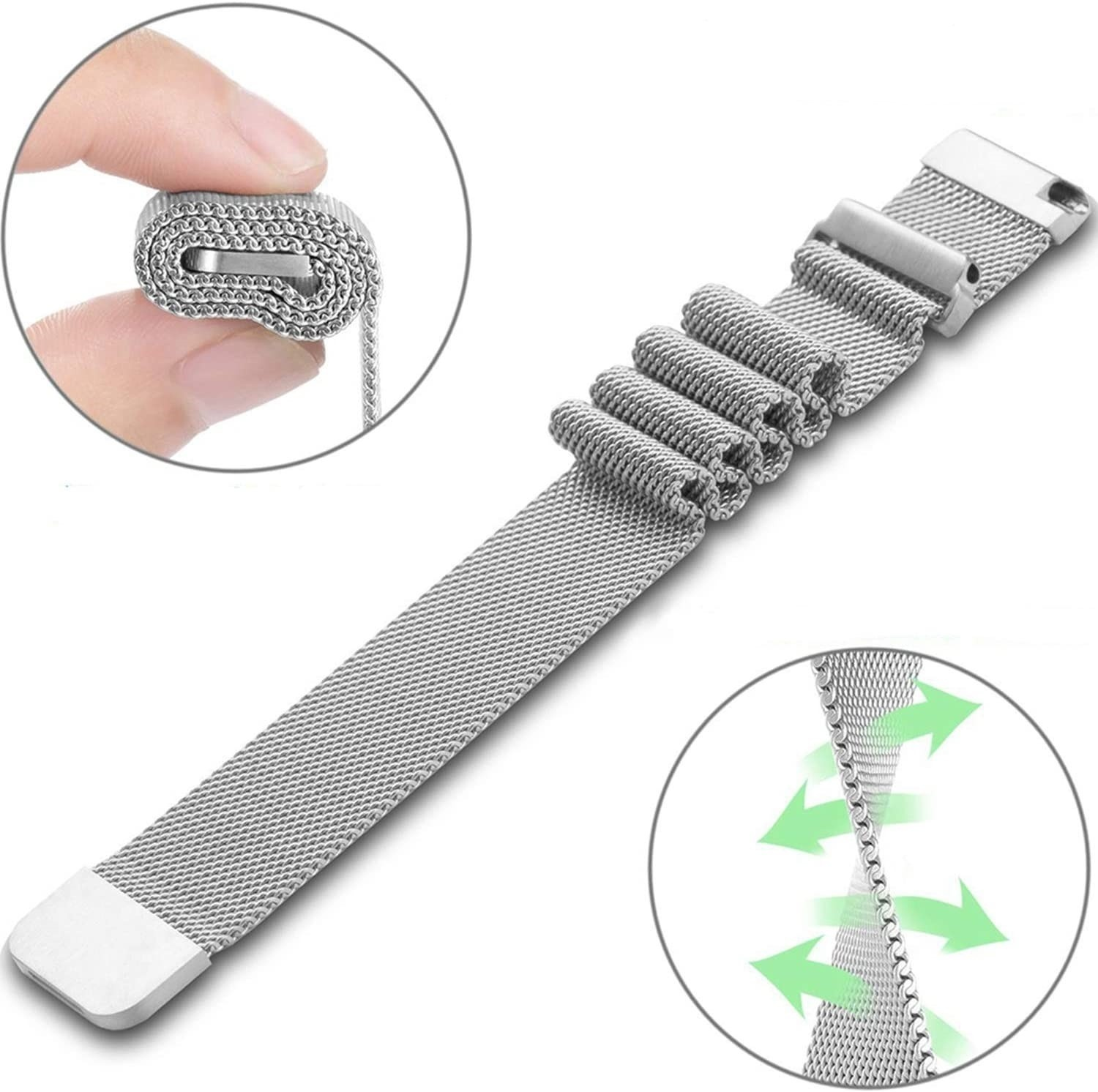 STRAP-IT© Milanaise Armband, Ersatzarmband, Withings, ScanWatch 2 ...