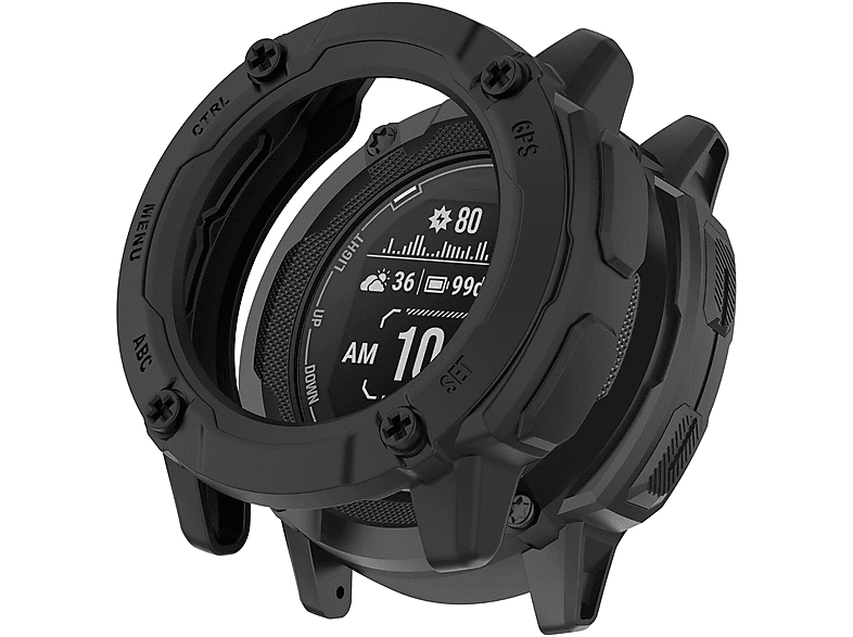 STRAP-IT© TPU case geschikt voor Instinct 2x Smartwatch cover Zwart ...