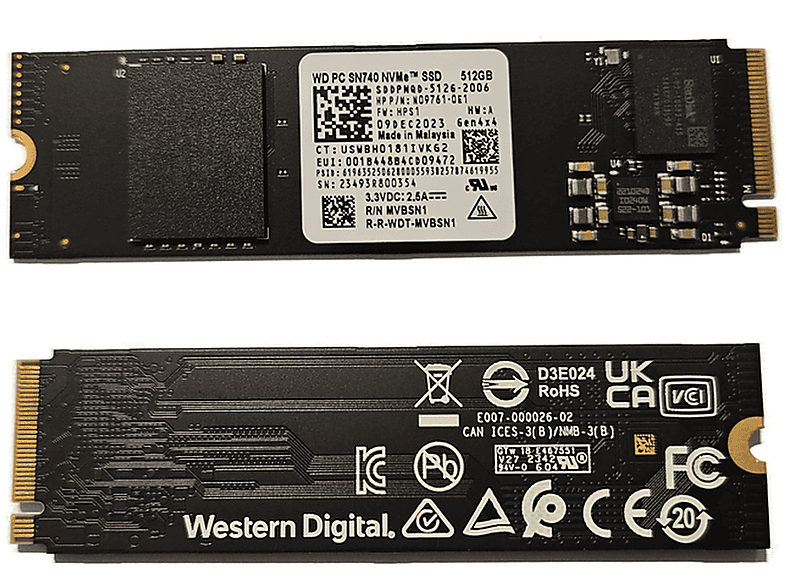 WESTERN DIGITAL OEM SN740, 512 GB, SSD, intern | MediaMarkt