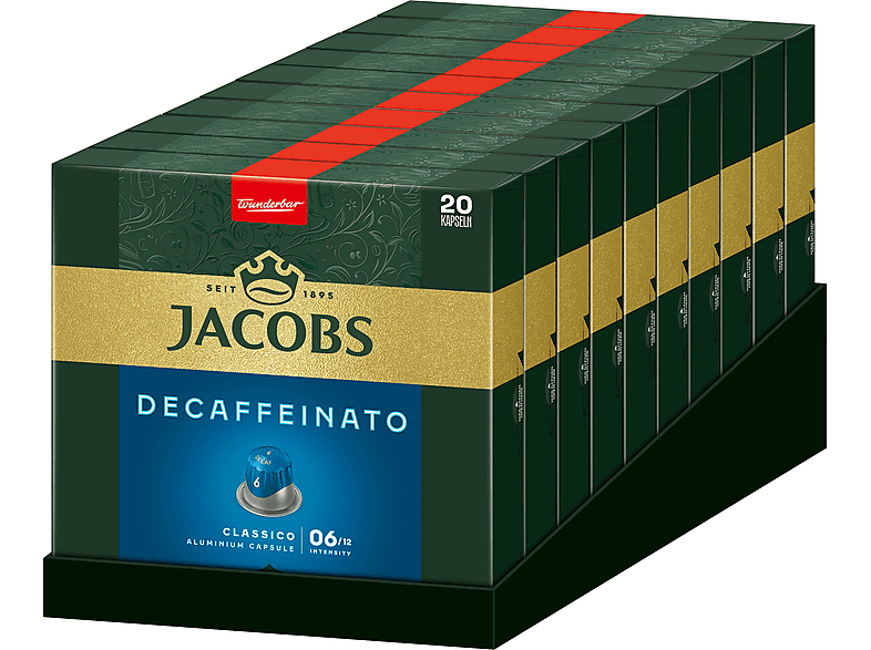 JACOBS Decaffeinato Classico 6 entkoffeiniert 10 x 20 Kaffeekapseln ...