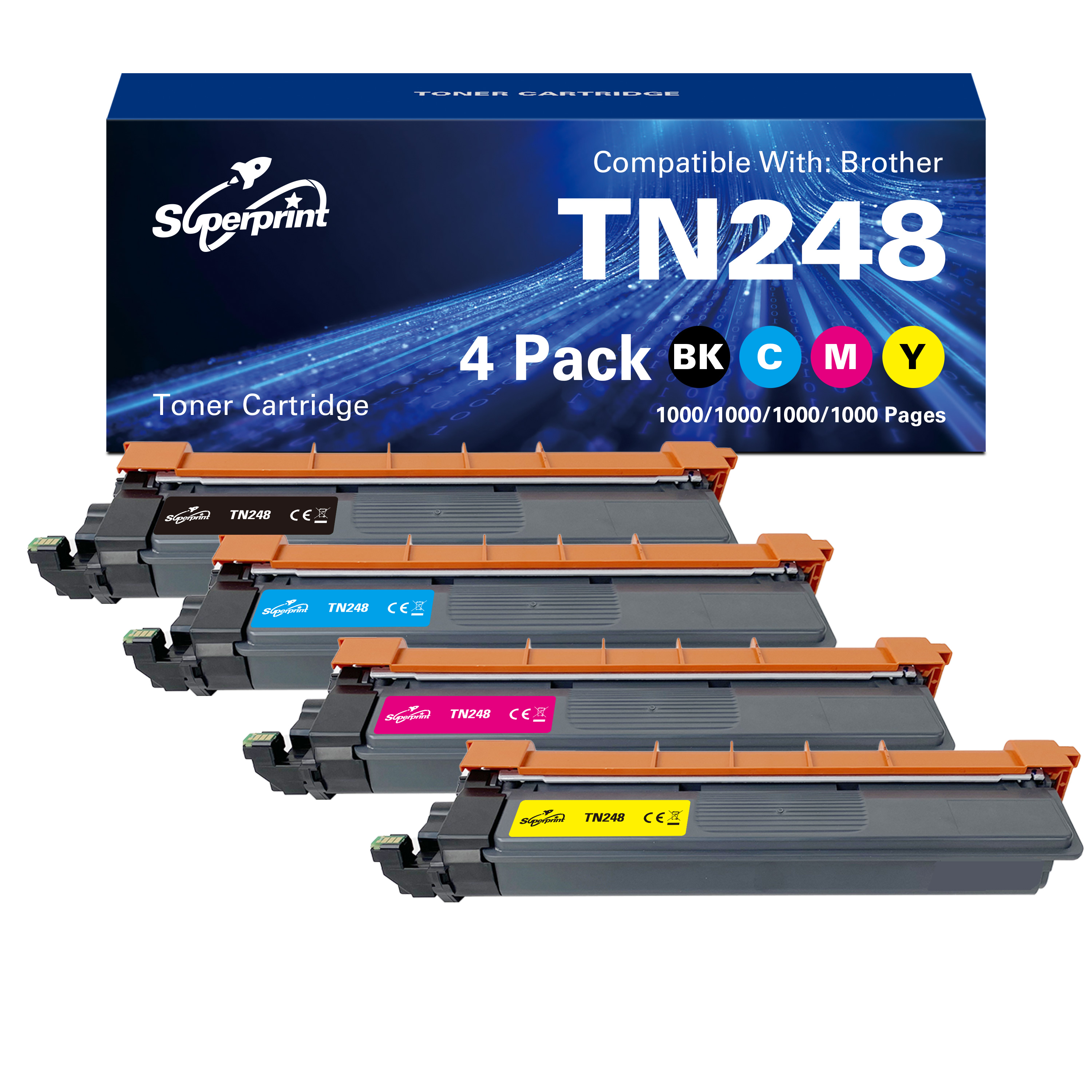 SUPERPRINT TN248 Toner Schwarz, Cyan, Magenta, Gelb (TN-248VAL) | SATURN