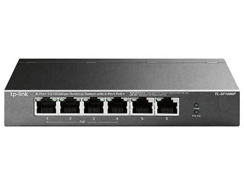 TP-LINK TP-Link 6-Port 10/100Mbit/s-Desktop-Switch mit 4-Port PoE+ ...