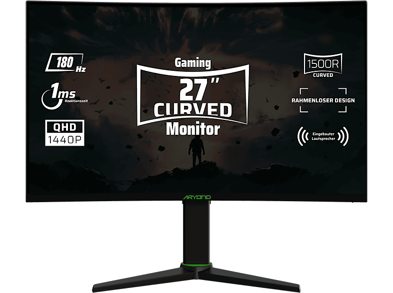 Gaming-Monitor MONSTER NOTEBOOK A27 V2 Czarny | MediaMarkt