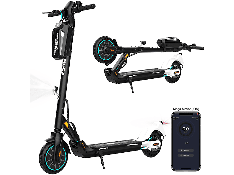 MEGA MOTION Faltbarer E-Roller mit Straßenzulassung ABE mit App E ...