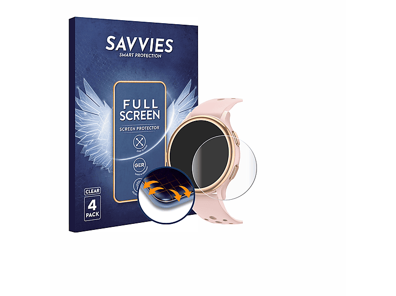 SAVVIES 4x Flex Full-Cover 3D Curved Schutzfolie (für Sanorum G53 1.27 ...