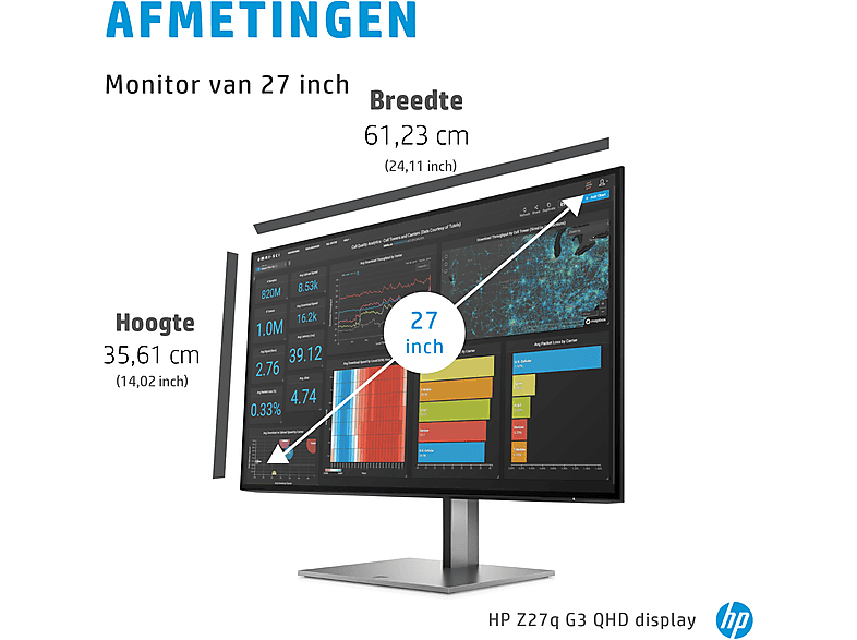 HP Z27q G3 QHD MONITOR, 27 ", QHD, 2560 x 1440 Pixel | MediaWorld.it
