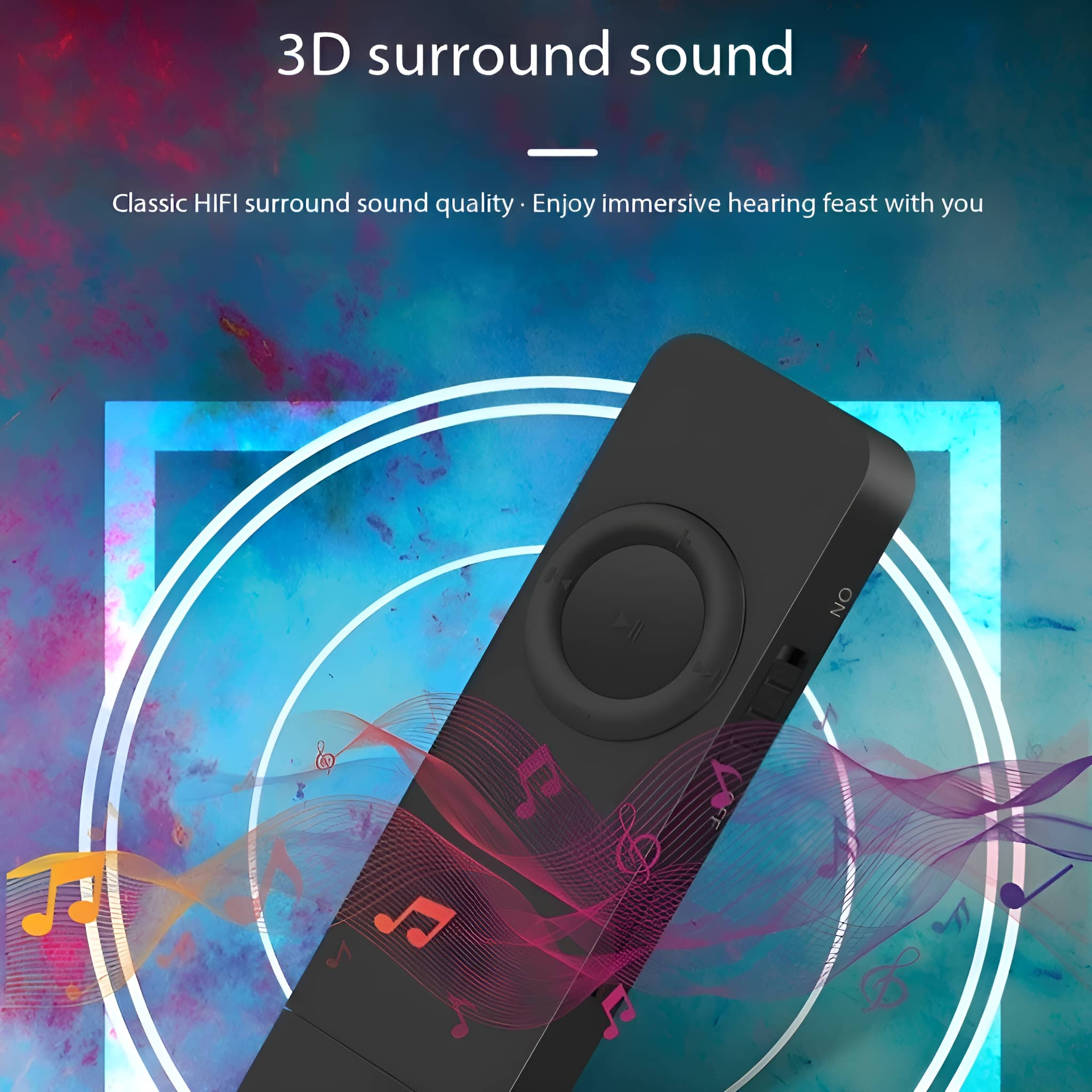DECOME MP3-Player mit 3D Surround-Sound 3D Audio und TF-Kartenslot MP3 ...