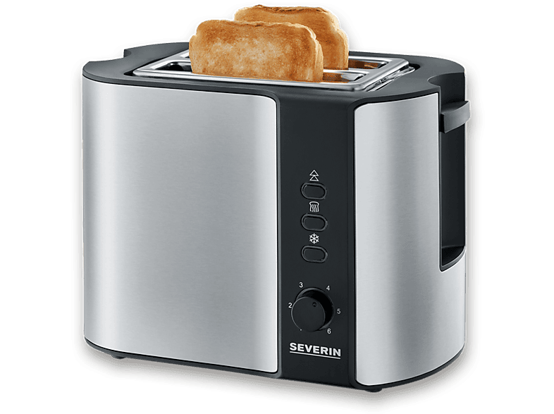 SEVERIN AT 2589 Sandwich-Toaster gebürstet, schwarz, silber (800 Watt ...
