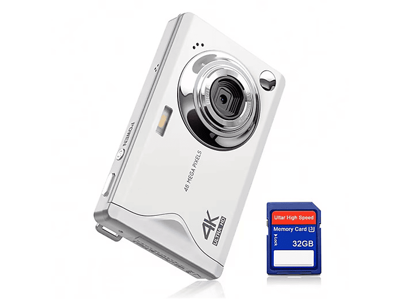 YEMASTER 32G Digitalkamera mit 16X Zoom, 3 Zoll LCD Digitalkamera Weiß ...