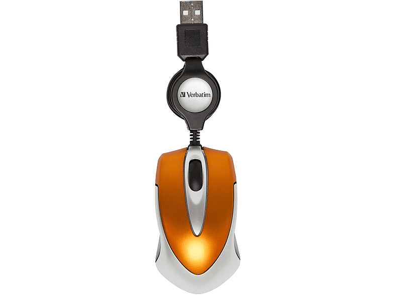 VERBATIM Go Mini optische Reisemaus Vulkanisches Orange Maus, Volcanic ...