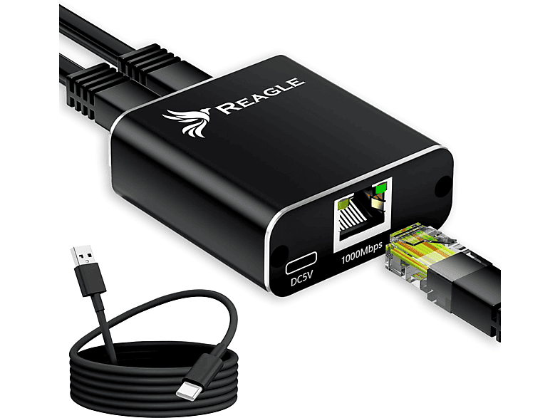 Switch | Ethernet RJ45 2xRJ45 1000M 1GB REAGLE, Negro | MediaMarkt