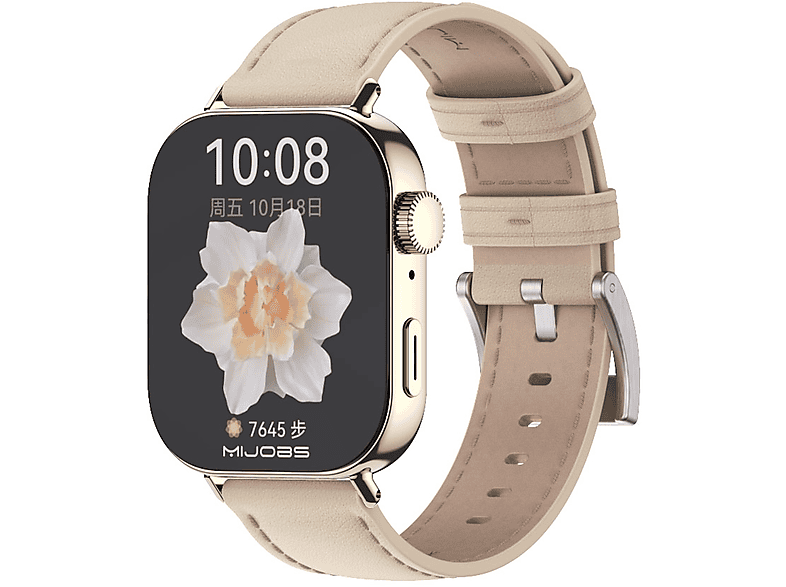WIGENTO Leder Design Band, Ersatzarmband, Huawei, Watch Fit 4 / 4 Pro ...