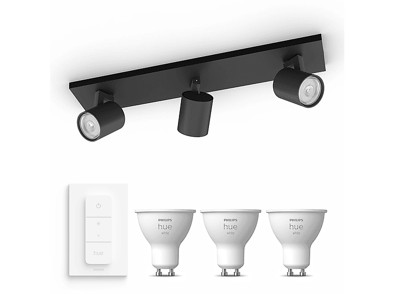 PHILIPS HUE Runner Spot en saillie avec 3 points lumineux GU10 (noir ...
