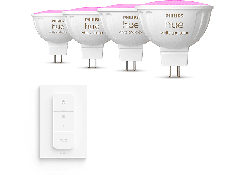 PHILIPS HUE Uitbreidingspakket GU5.3 met 4 Spotjes (MR16) 12V Wit en ...