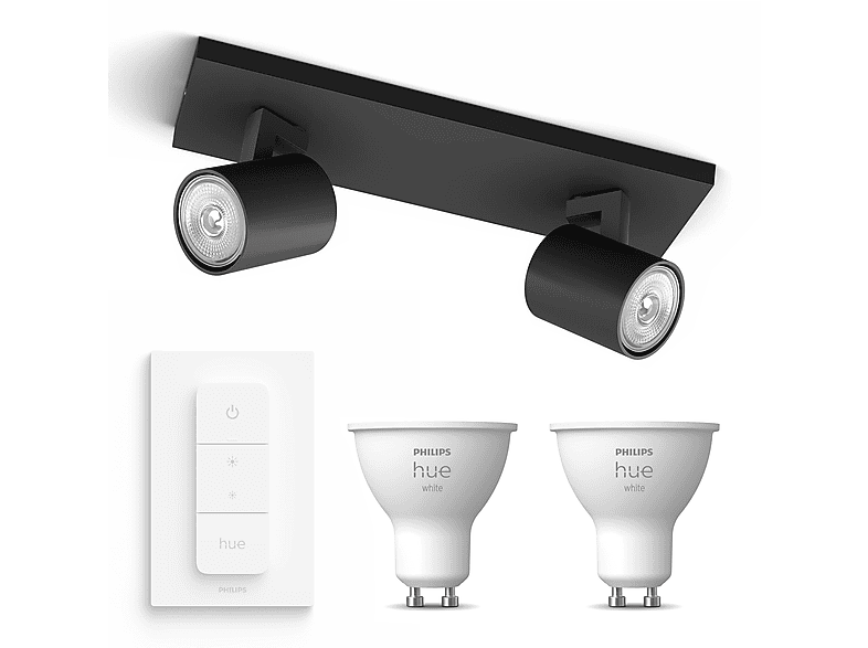 PHILIPS HUE Runner Spot en saillie avec 2 points lumineux GU10 (noir ...
