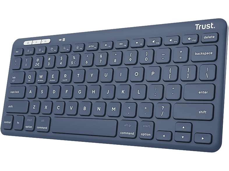 TRUST Lyra | Wireless Keyboard - Multi connect - Oplaadbaar - Qwerty US - Draadloos Toetsenbord ...