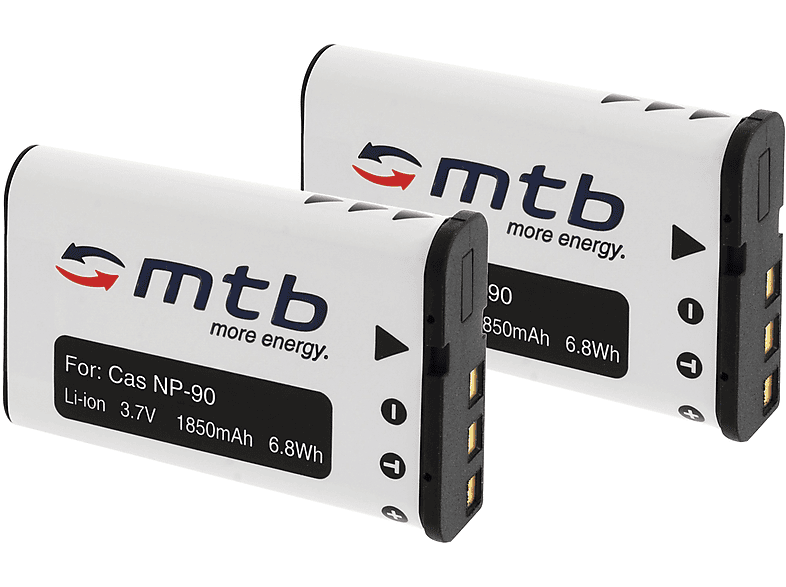 MTB MORE ENERGY 2x Akku für Casio NP-90 NP-90 Akku, Li-Ion, 1850 mAh | MediaMarkt
