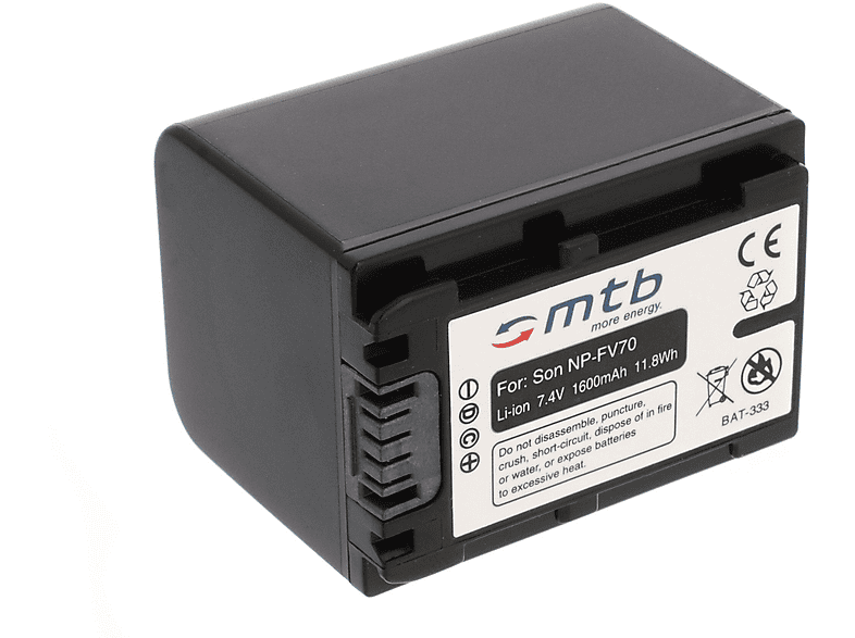 MTB MORE ENERGY Akku für Sony NP-FV70 NP-FV70 Akku, Li-Ion, 1600 mAh | MediaMarkt