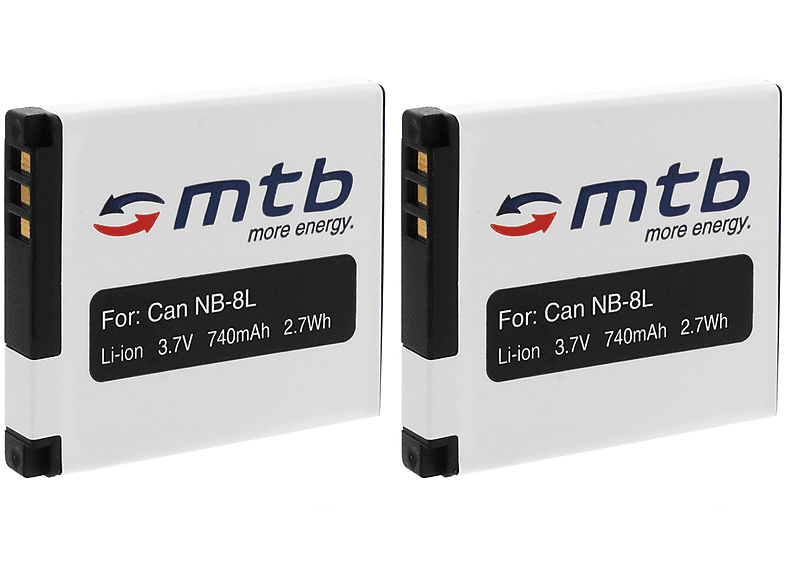 MTB MORE ENERGY 2x Akku für Canon NB-8L NB-8L Akku, Li-Ion, 740 mAh | SATURN