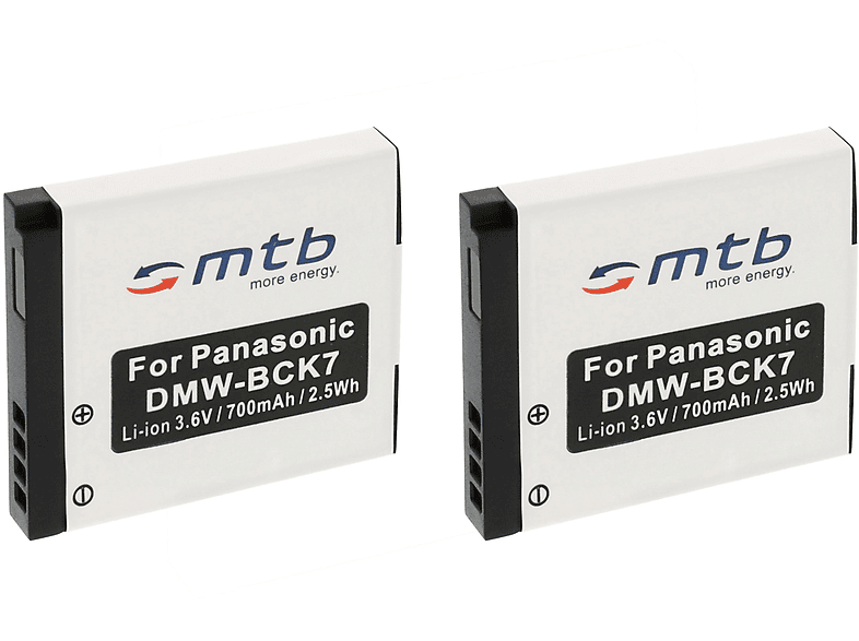MTB MORE ENERGY 2x Akku für Panasonic DMW-BCK7 DMW-BCK7 Akku, Li-Ion, 700 mAh | SATURN