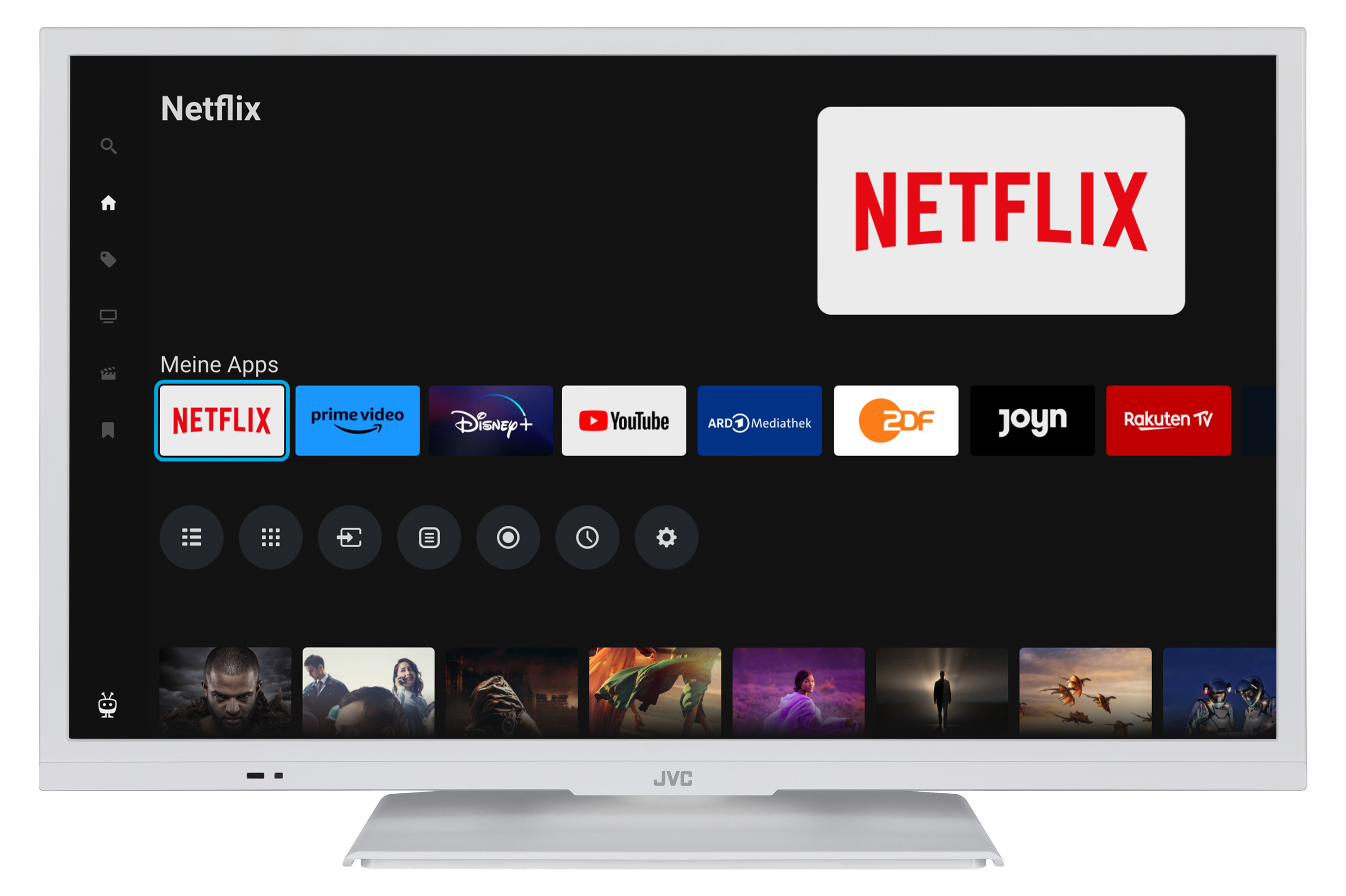 JVC LT-24VH5455W LED TV (Flat, 24 Zoll / 60 cm, HD-ready, SMART TV ...