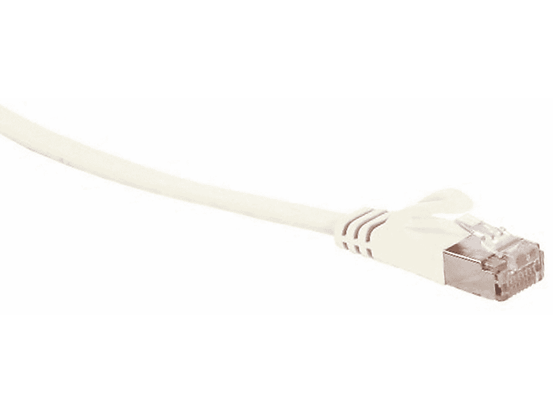 S/CONN MAXIMUM CONNECTIVITY RJ45 Flachkabel m. CAT 7 Rohkabel slim weiß ...