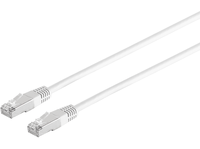 S/CONN RJ45 Patchkabel m. CAT 7 Rohkabel PIMF weiß 1,5m, Netzwerk LAN Kabel RJ45, 1,5 m | MediaMarkt