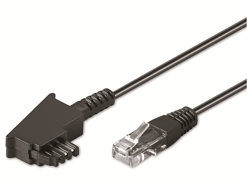 GOOBAY DSL-Anschlusskabel, TAE/F, 8P2C, schwarz, 3 m, Kabel, 3,00 Meter ...