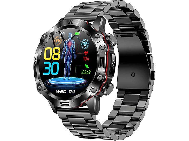 DECOME Outdoor-Smartwatch mit ECG Blutzuckerüberwachung und 1,43-Zoll ...