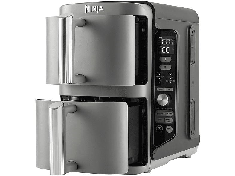 NINJA SL400EU DOUBLE STACK 2-EBENEN XL AIRFRYER Heißluftfritteuse 2470 ...