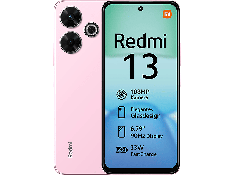 XIAOMI Redmi 13, Rosa, Móvil Android, 128 GB, 6 GB RAM, 6,79 " FHD, MediaTek Helio G91-Ultra ...