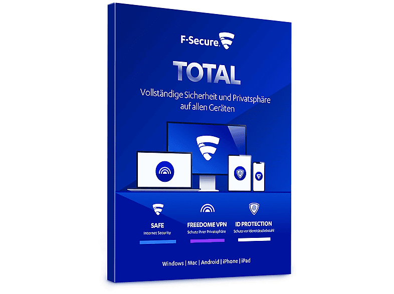 F-SECURE ESD TOTAL SECURITY UND VPN 1 JAHR/3 GERÄTE, 2 TB, HDD, 3,5 ...